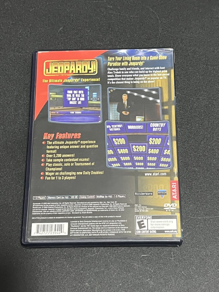 Jeopardy! - Playstation 2 PS2 Game - Complete & Tested 742725239449| eBay