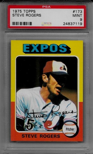 1975 Topps #173 Steve Rogers PSA 9 Mint Expos (pop 27, 0 higher) | eBay