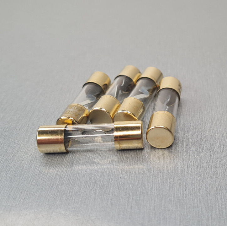 5Pcs 40A 32V HIGH CURRENT 5AG CAR-AMP FUSES Gold Plated 10mm x 38mm ...