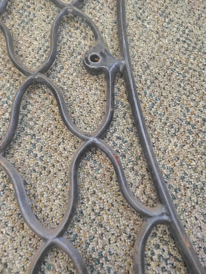 Vintage Singer Cast Iron Sewing Machine Table Legs with Wheels | eBay