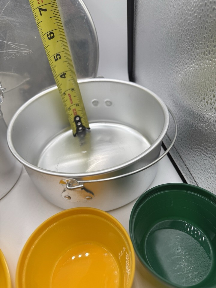 VTG Aluminum 4 Party Aluminum Mess Kit Camping Military Cook Pot Pan ...
