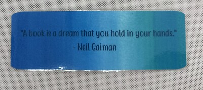 Bookmark Neil Gaiman Quote -Cards -Verse -Author Reading Memor Book ...