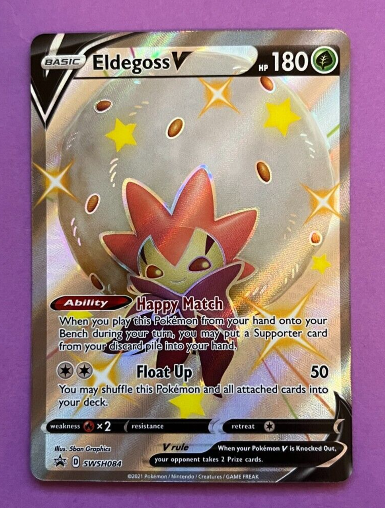 Eldegoss V - SWSH084 Shining Fates Full Art Promo - Pokemon Card - Pack ...