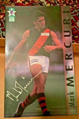 Mark Mercuri AFL Greeting birthday Card - Club 10, John Sands, Essendon ...