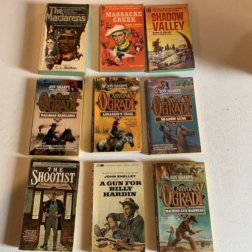 LOT OF 9: ADULT WESTERN Paperback Books MIXED AUTHORS VINTAGE !!!! | eBay