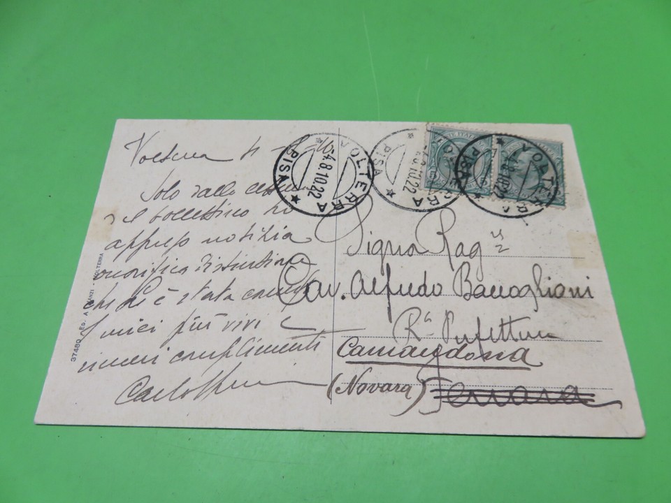 Vintage Postcard VOLTERRA Palazzo Dei Priori Shipped 1910 | eBay UK