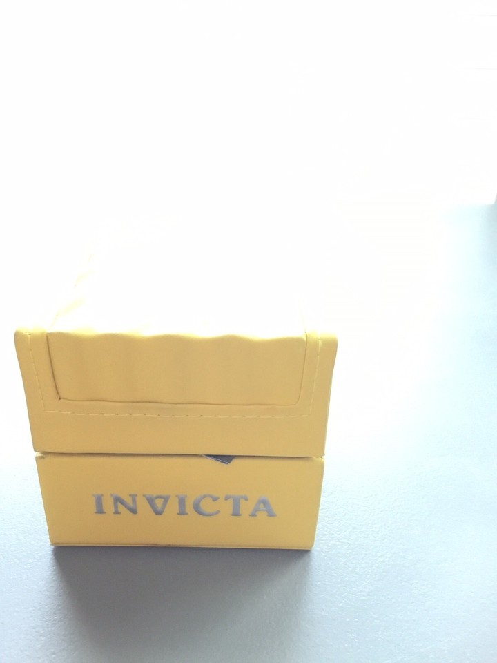 INVICTA Authentic Yellow Watch Box Storage Case Presentation Display ...