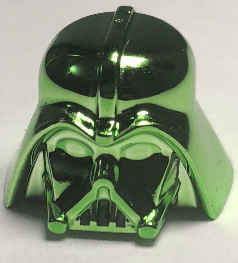 LEGO DARTH VADER HELMET CHROME GREEN GENUINE CUSTOM HIGHEST QUALITY ...