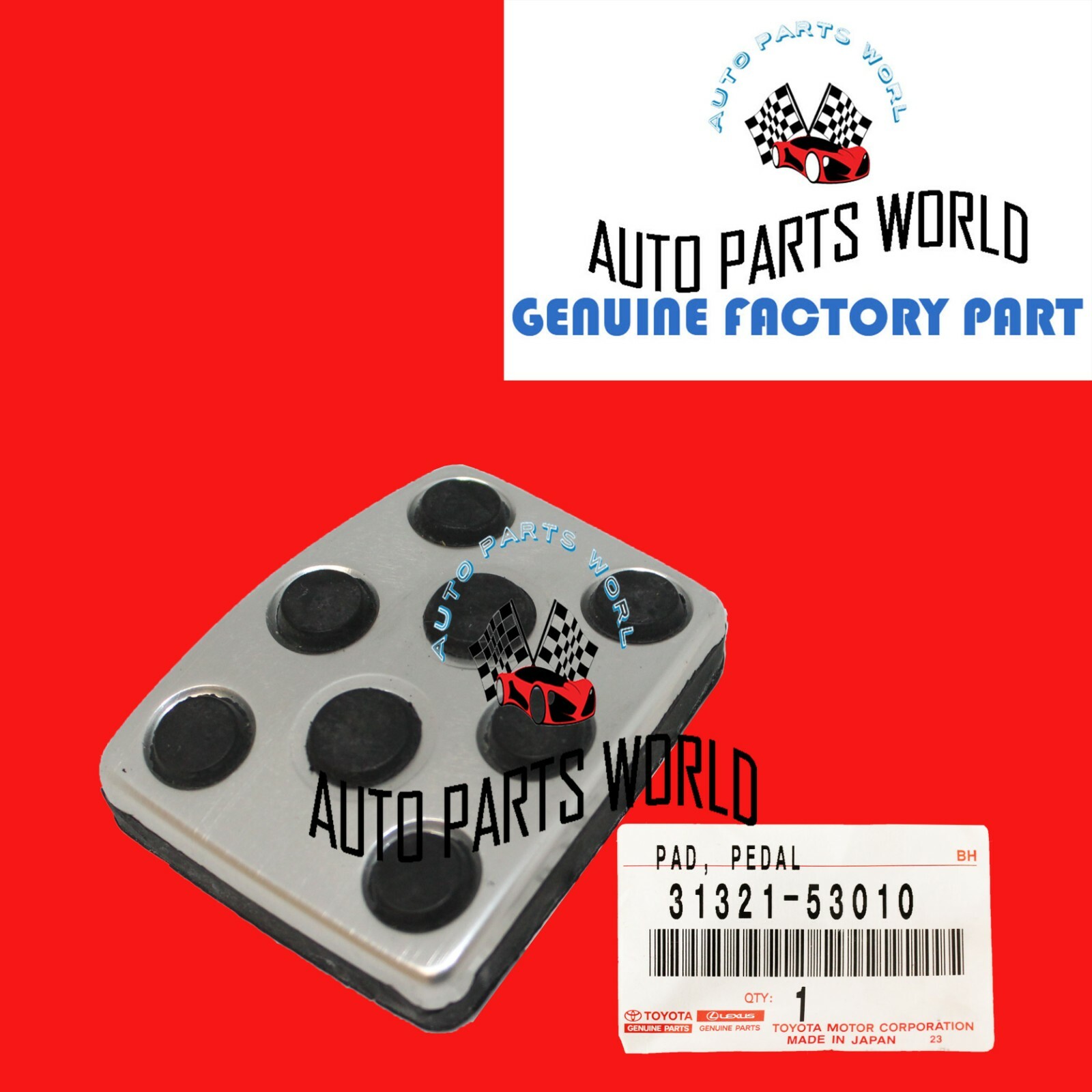 GENUINE TOYOTA CAMRY CELICA LEXUS IS250 ALUMINUM MT BRAKE PEDAL PAD ...
