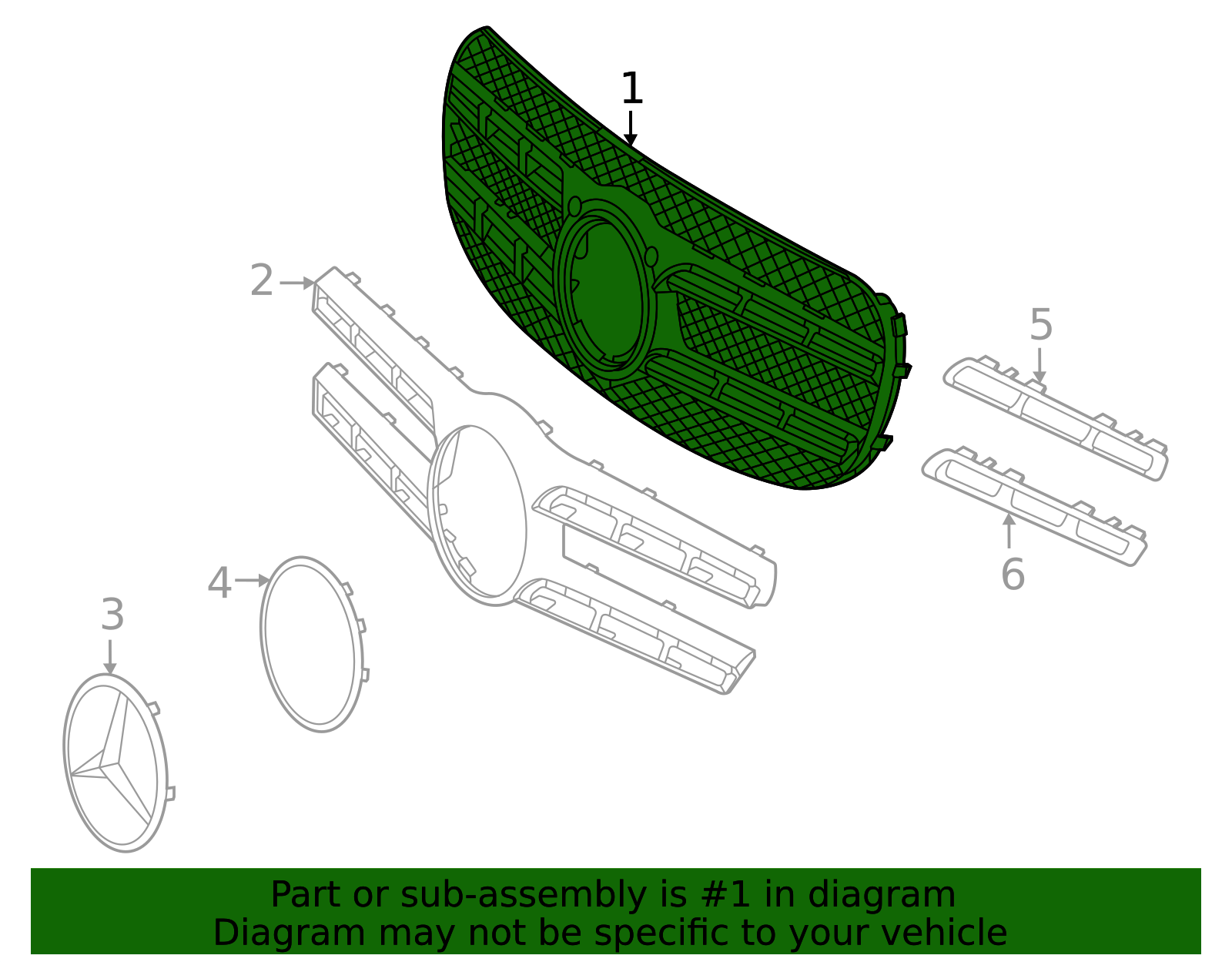 Genuine Mercedes-Benz Grille 1678881100 for sale online | eBay