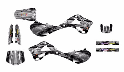 1999 2000 2001 2002 KX125 KX250 graphics decal kit for Kawasaki #2001 ...
