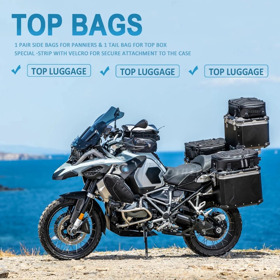 Universal Top Box Panniers Side Case Luggage Bags Saddle Bag For BMW ...