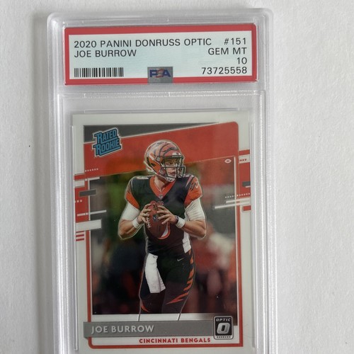 2020 Panini Donruss Optic Joe Burrow Rated Rookie #151 PSA 10 Gem Mint ...