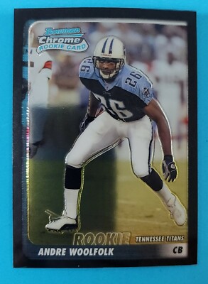 2003 Bowman Chrome #170 Andre Woolfolk Rookie RC Titans Football Card ...