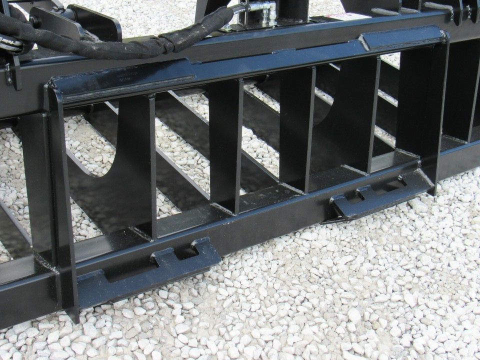 72" Heavy Duty Root Rake Grapple Bucket Attachment Fits Skid Steer ...