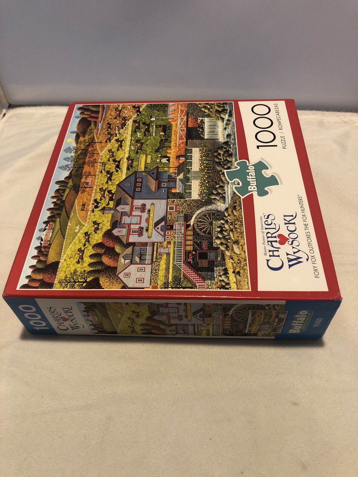 Charles Wysocki's 1000 Piece Puzzle Foxy Fox Outfoxes The Fox Hunter ...