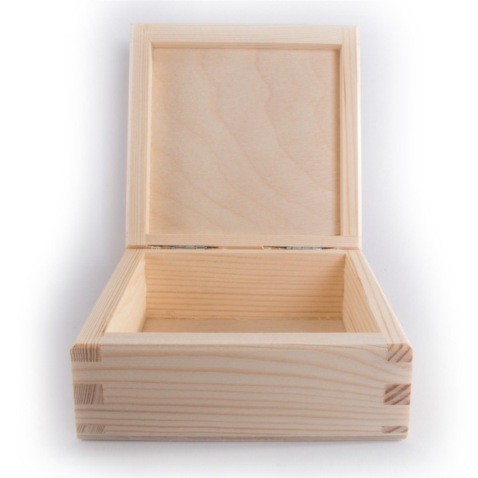 Small Square Wooden Box 12x12x5 cm / Decorative Pine Trinket Keepsake ...