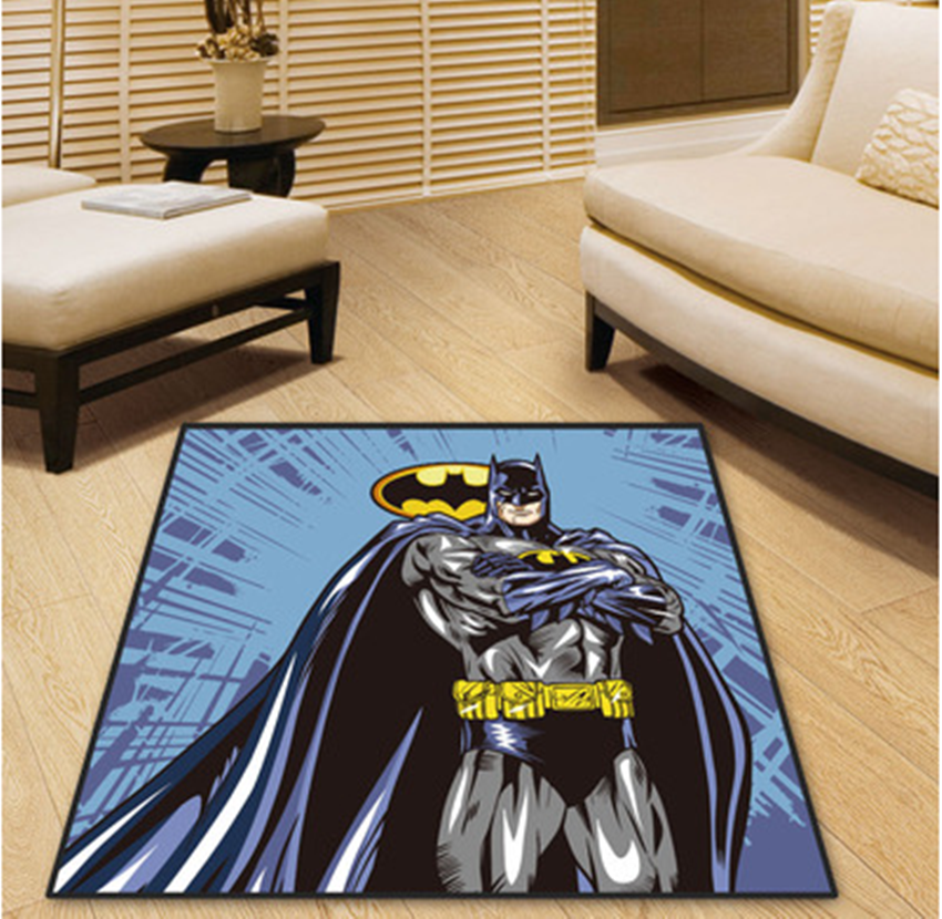 Batman Floor Mat DC Bedroom Living Room Non-slip Absorbent Square Round ...