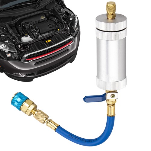 1/4" R134A Liquid Fuel Injector 2Oz Oil/Dye Syringe Car Air Conditioner ...