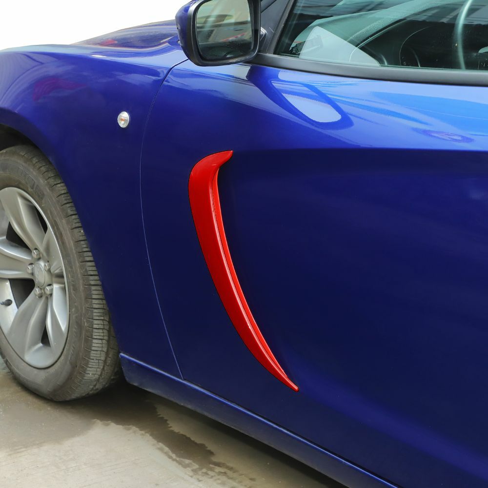 Front Door Side Fender Scoops Fin Vents Cover Trim for Dodge Charger ...