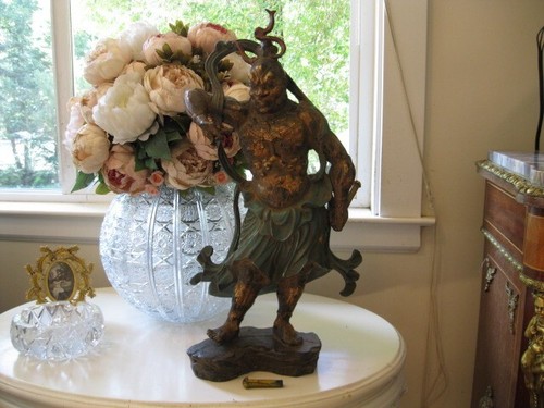 Early 20TH Century Japanese Cast Iron Nio Warrior Figure. | eBay