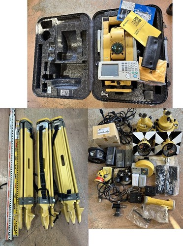 Topcon GPT-9000ACR Total Station Set w/ DW-1 RC-3R Prism Unit Used ...
