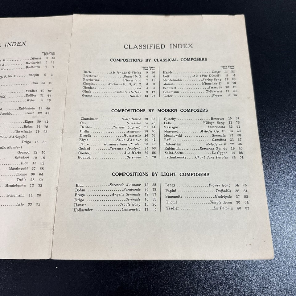 Vtg 1922 Music for the Million Series Standard Easy Violin Pieces Mumil ...