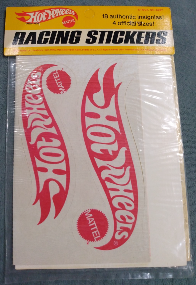 1969 Hot Wheels Racing Stickers Vintage Original Decals Redline Mattel ...