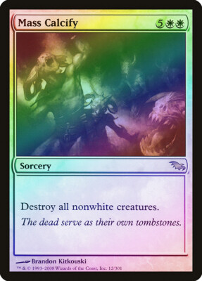 Mass Calcify FOIL Shadowmoor HEAVILY PLD White Rare MAGIC MTG CARD ...