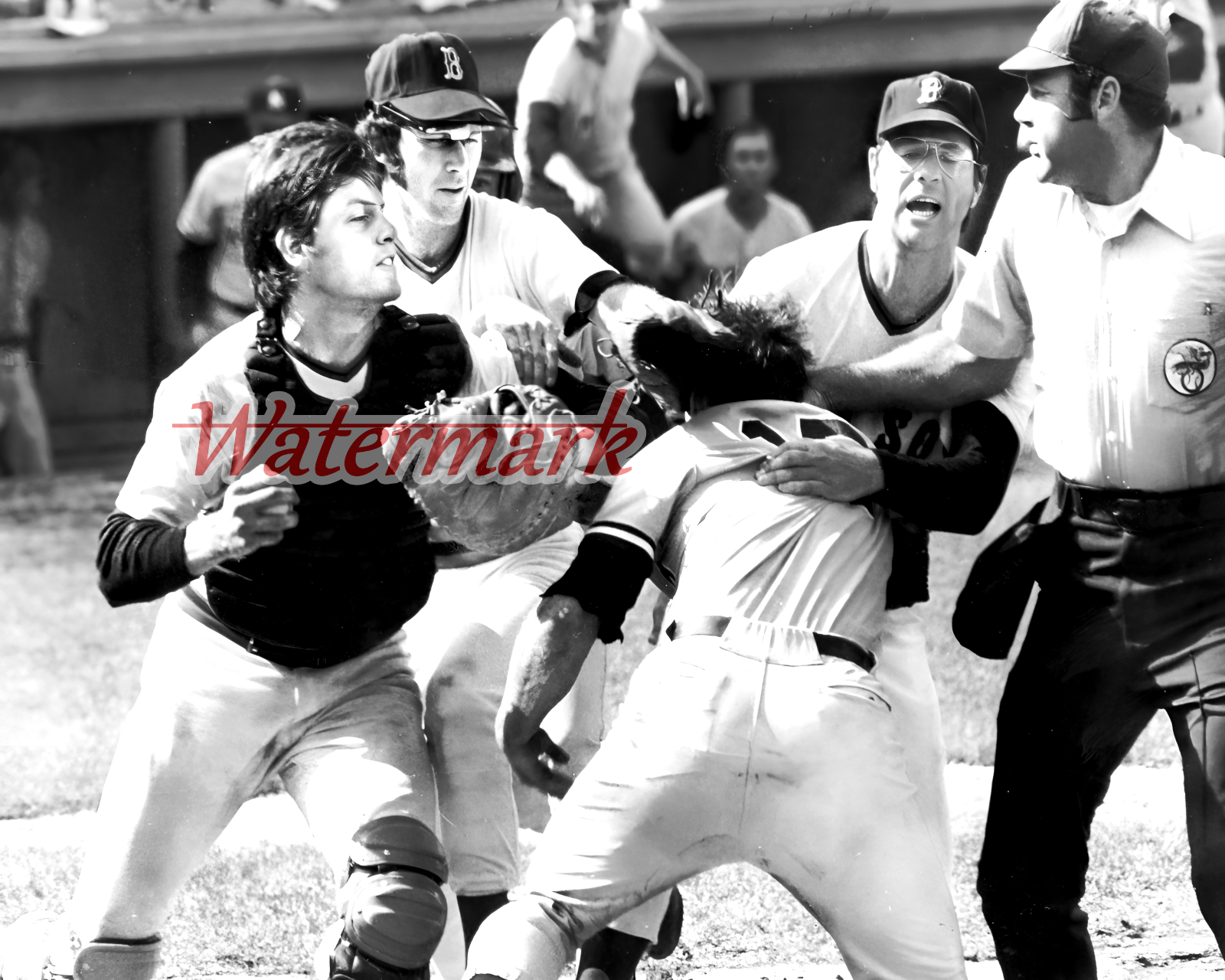 MLB Carlton Fisk Red Sox Thurman Munson Yankees Fight at Plate8 X 10 ...