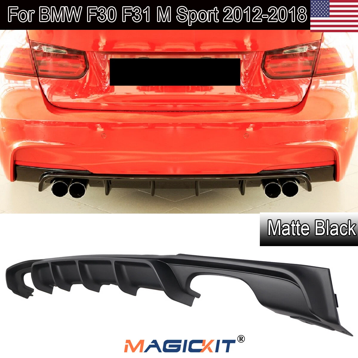 335i Rear Bumper Quad Tips