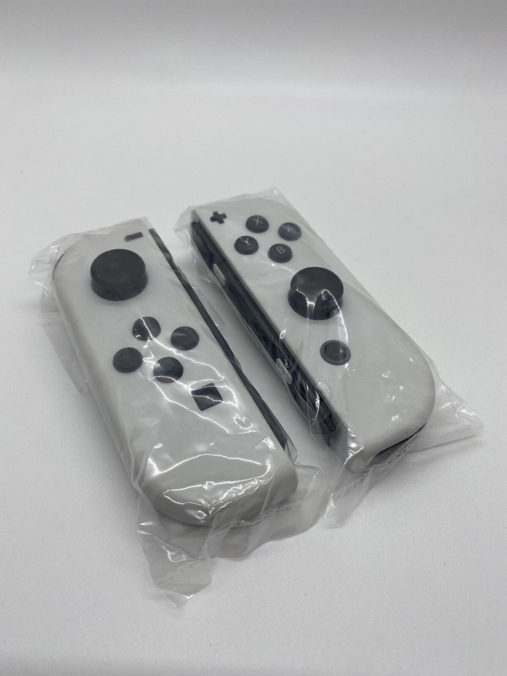 White Nintendo Switch Joy-Con OLED Model HAC-015 Joy-Cons black Straps | eBay