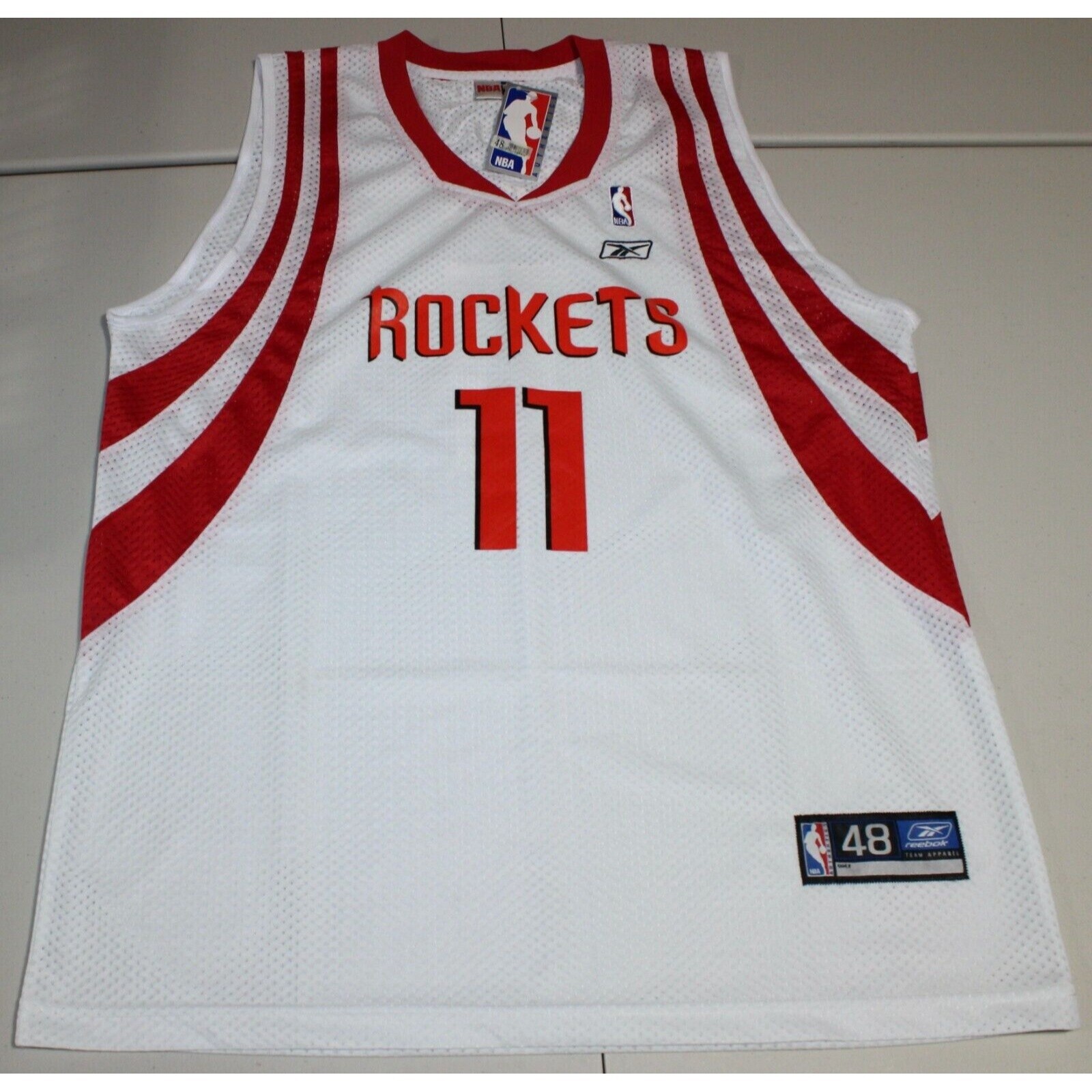NBA Basketball Houston Rockets Yao Ming #1 Jersey Sz: 48 Reebok White ...