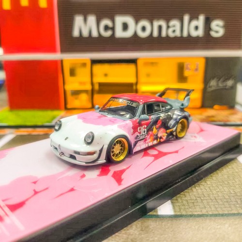 PORSCHE RWB 964 AKIBA ANIME LIVERY 1/64 DIECAST CAR MODEL BY FLAME ...