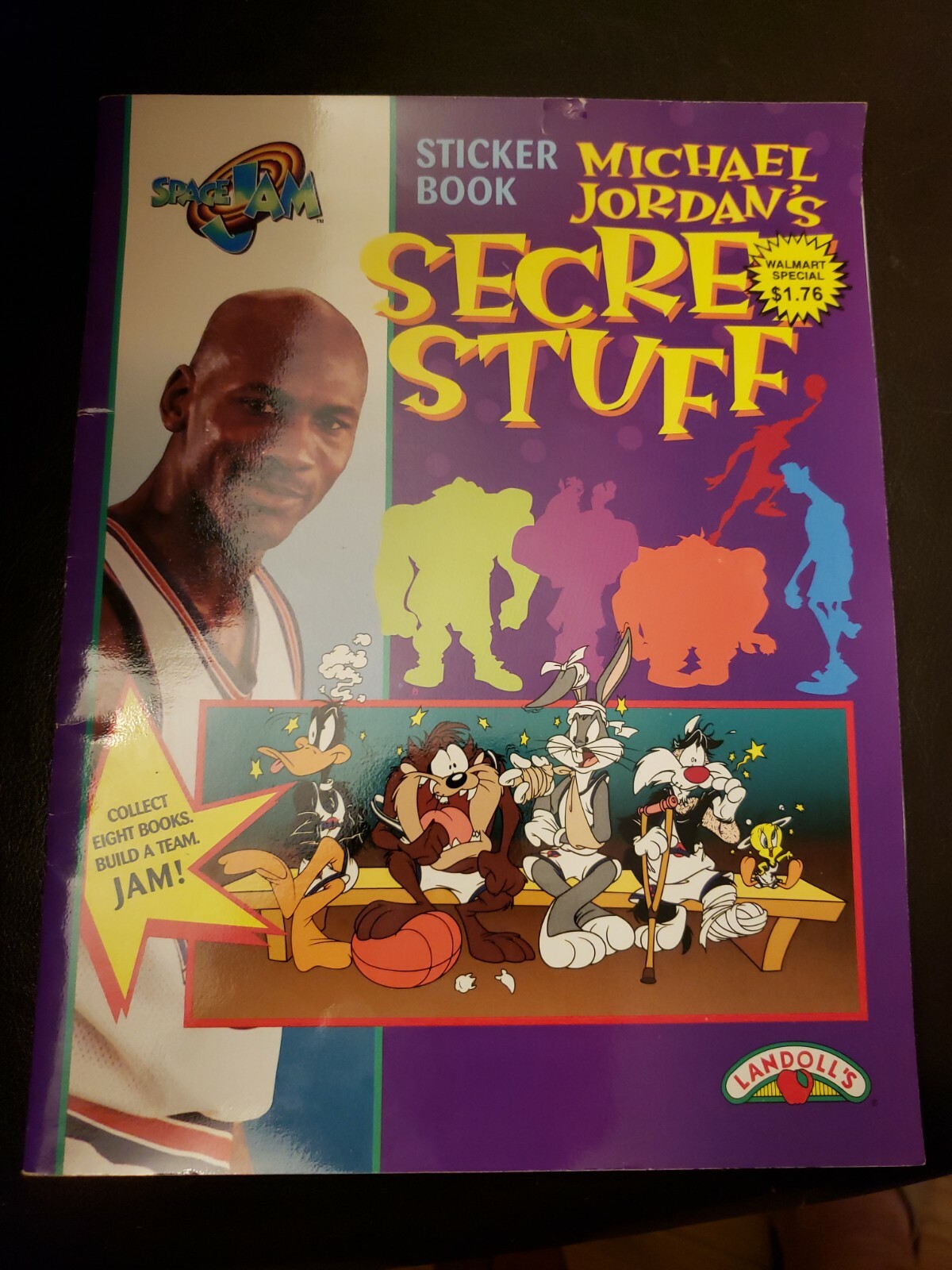 Unused Space Jam Michael Jordan’s Secret Stuff Sticker Coloring Book ...