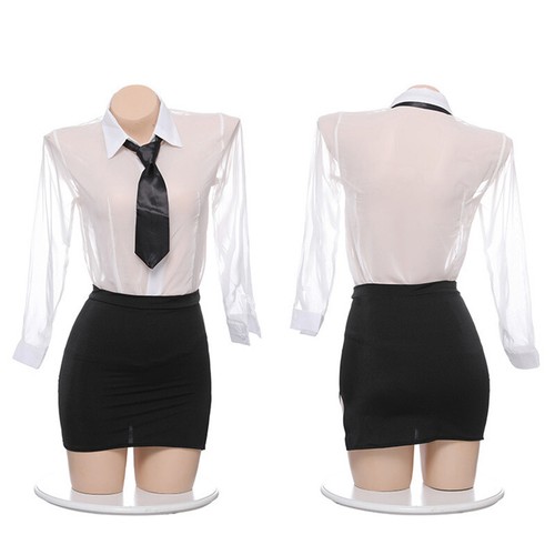 Womens Secretary Uniform Sleepwear Costume Sexy Lingeries Plus Size ...