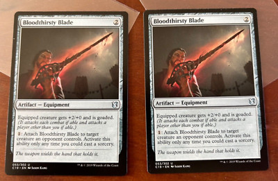 x2 Bloodthirsty Blade, Commander 2019 (C19) 053/302 NM MTG, English ...