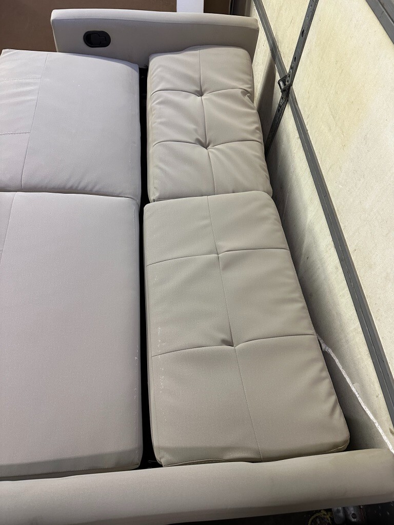 Lippert 71" Jackknife Cream Sofa Bed Couch foot rests RV Boat Motorhome | eBay