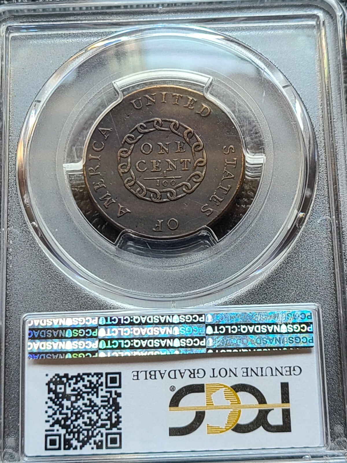 1793 CHAIN LARGE CENT PCGS AU DETAILS, S-2, B-4, R-3 SPECTACULAR CHAIN ...