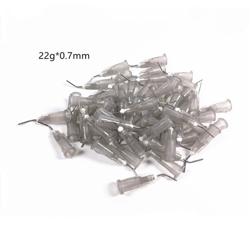 100-500PCS Dental Pre Bent Flow Dispensing Tips Flowable Delivery Tip 5 ...