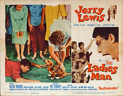 THE LADIES MAN original 1961 lobby card JERRY LEWIS 11x14 movie poster ...