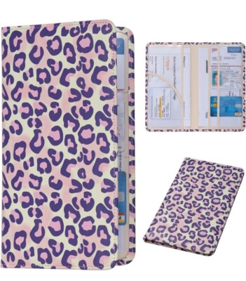Purple Leopard Print Car Insurance & Registration Holder - Car ...