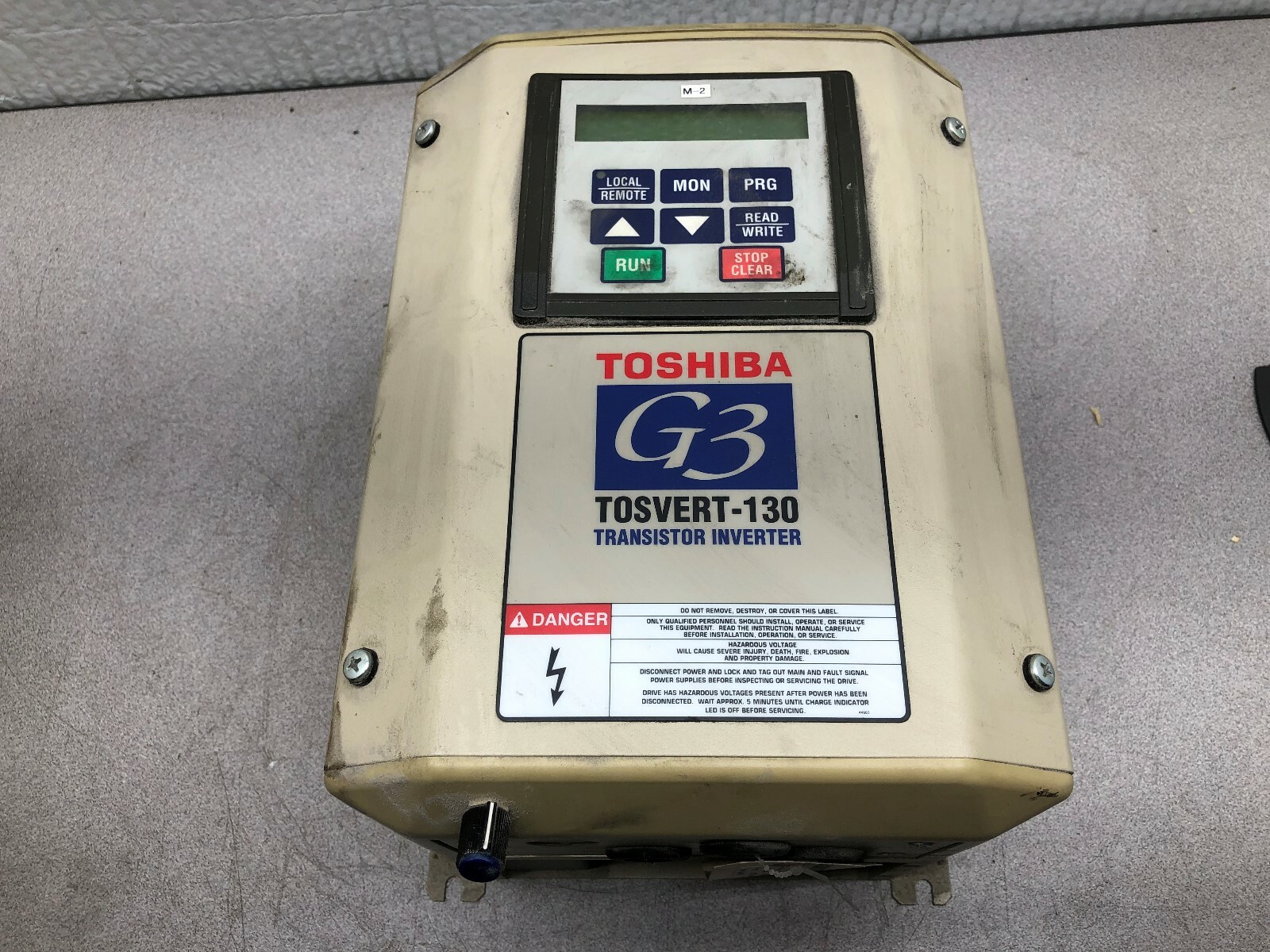 USED TOSHIBA G3 TOSVERT-130 2 HP 230 VAC INPUT 3 PH .1-80/400 HZ ...