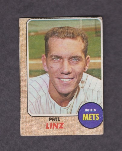 1968 Topps Baseball #594 Phil Linz New York Mets GOOD Miscut Vintage ...