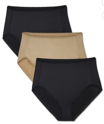 Vanity Fair Pack of 3 Undershapers Light Control Hi-Cut Underwear Size ...