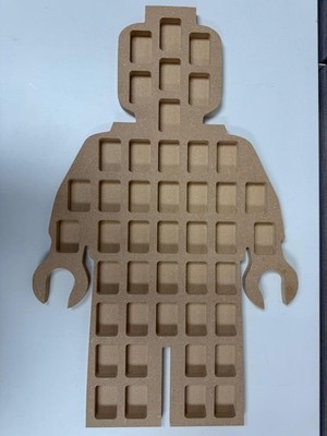 LEGO MINIFIGURE SHAPED 44 CUBICLE MINIFIGURE DISPLAY CASE WALL CABINET ...