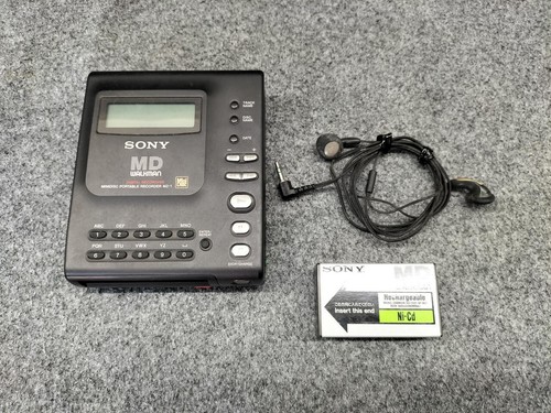 SONY MZ-1 MD Walkman Player Recorder Mini Disc Black 4901780472536 | eBay