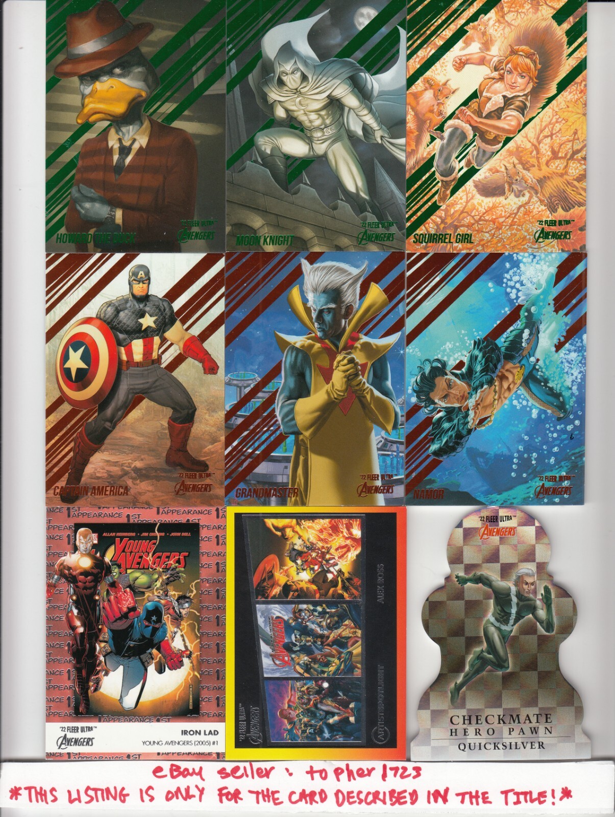 2022 Fleer Ultra Marvel Avengers Insert Artist Spotlight ALEX ROSS #AS3 ...