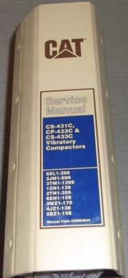 CAT CATERPILLAR CS-431C CP-433C CS-433C COMPACTOR SERVICE SHOP REPAIR ...
