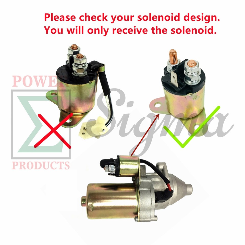 Starter Motor NO Wire Solenoid For Generac GP6500E GP7500E GP8000E ...